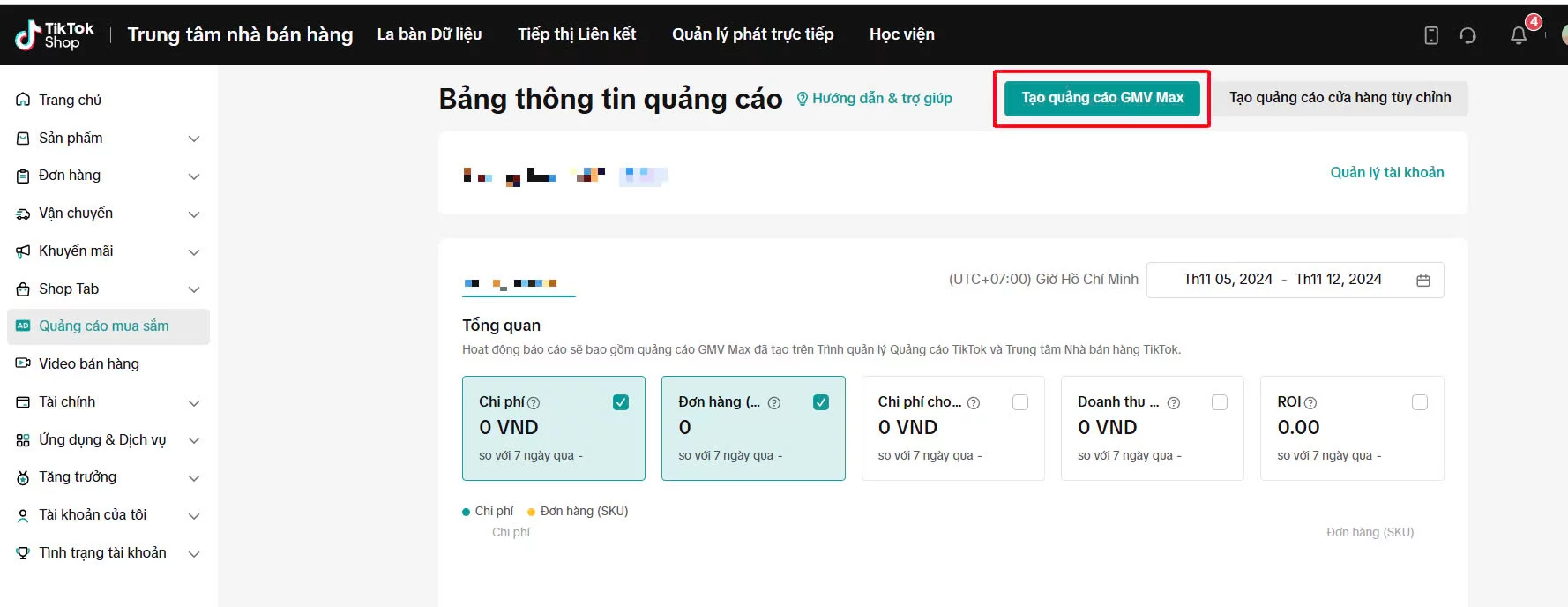 Hướng dẫn chạy quảng cáo GMV TikTok mới nhất