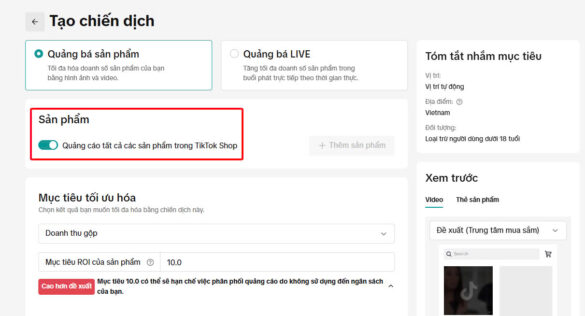 Hướng dẫn chạy quảng cáo GMV TikTok mới nhất